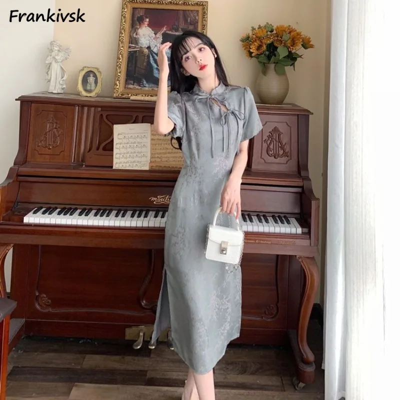 Dresses-Women-Advanced-Aesthetic-Simple-Vintage-Chinese-Style-Short ...