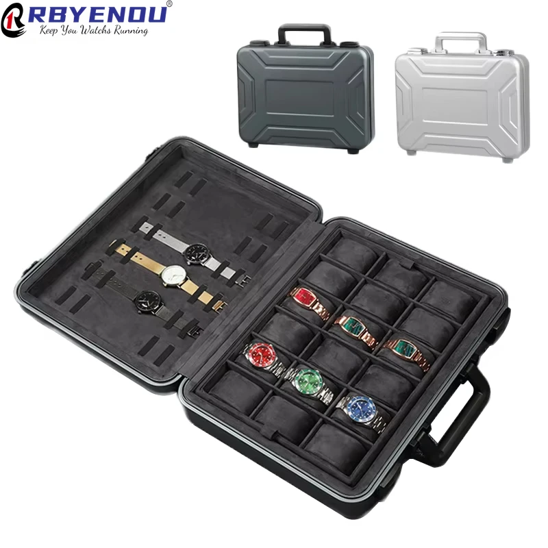 Show Luxury Watch Case with Lock Aluminum Alloy Material Portable ...