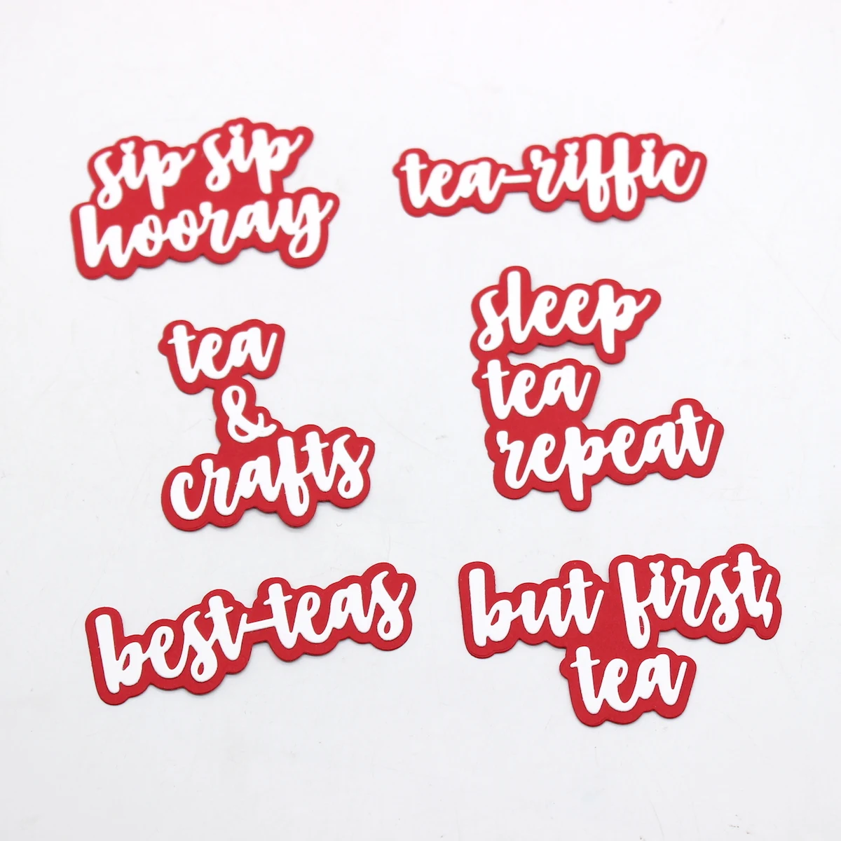 KSCRAFT Tea Sentiments Words Metal Cutting Dies Stencils for DIY ...