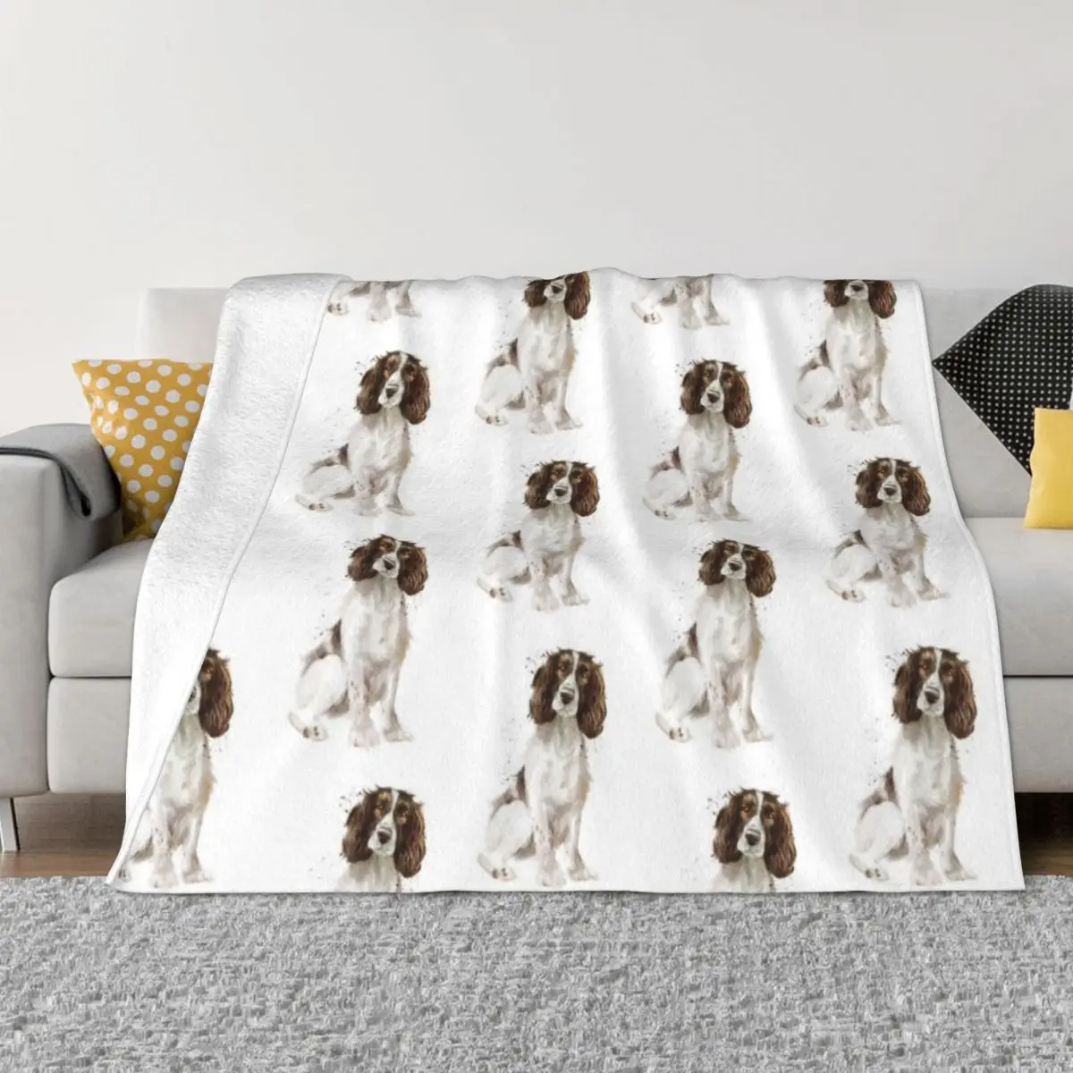 Springer-Spaniel-Throw-Blanket-Cute-Blanket-Plaid-valentine-gift-ideas ...