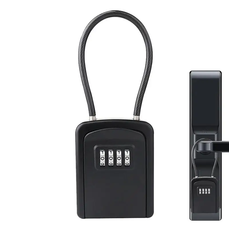 Lock-Box-For-Keys-Hangable-Zinc-Alloy-Key-Box-With-Removable-Shackle ...