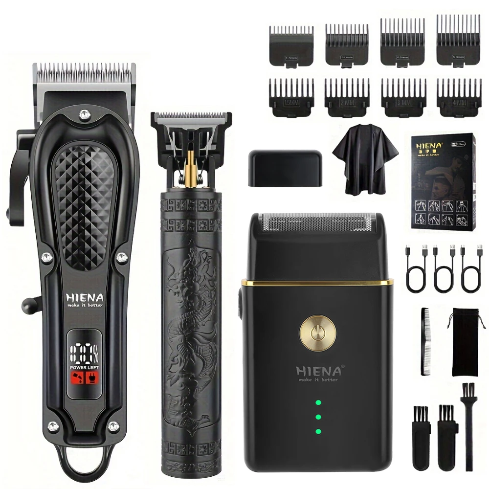 Hiena 212 Professionele Haarkapper Set voor Mannen, Metalen Elektrische ...