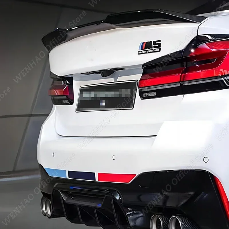 For-BMW-5-Series-G30-F90-M5-2017-2023-M-Performance-Gloss-Black-Rear ...