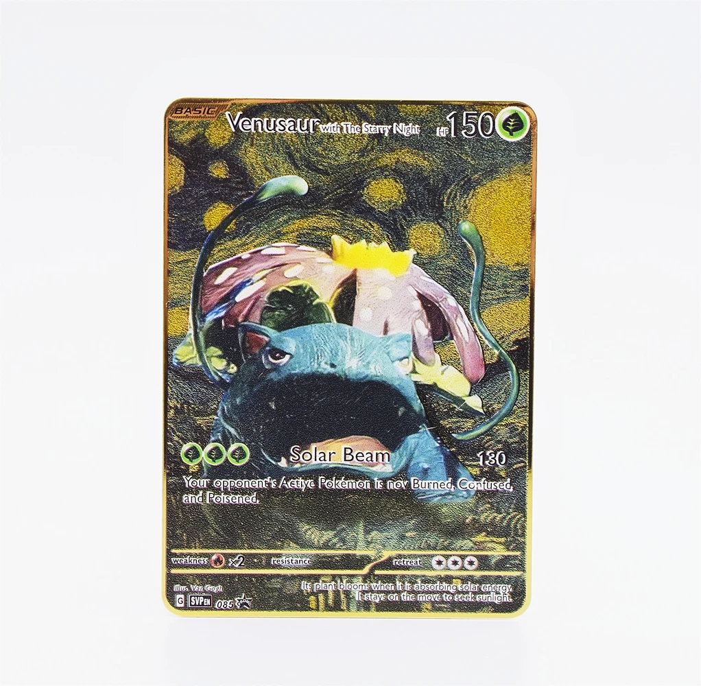 Metal Pokémon Letters Card Pikachu Vmax Charizard Lugia Vstar Mew Anime ...