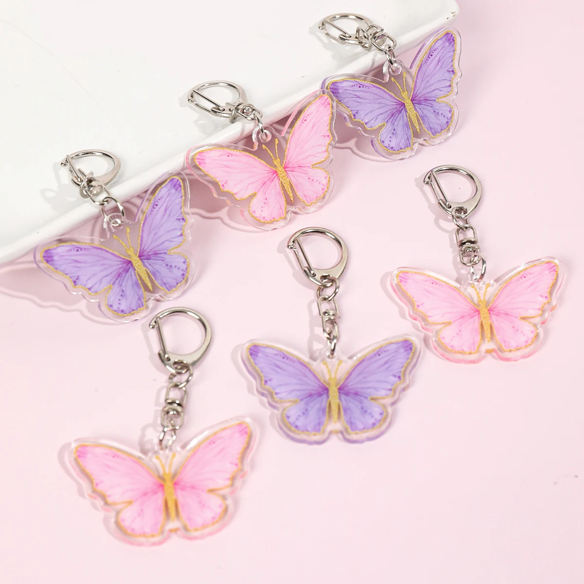 Butterfly-Birthday-Keychains-for-Kids-Rosa-e-roxo-Decora-o-de-casamento ...