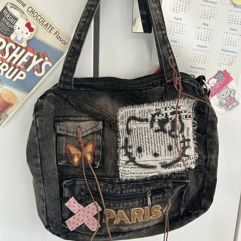 MBTI-Vintage-Hello-Kitty-Womens-Shoulder-Bag-Patchwork-Y2k-Denim ...