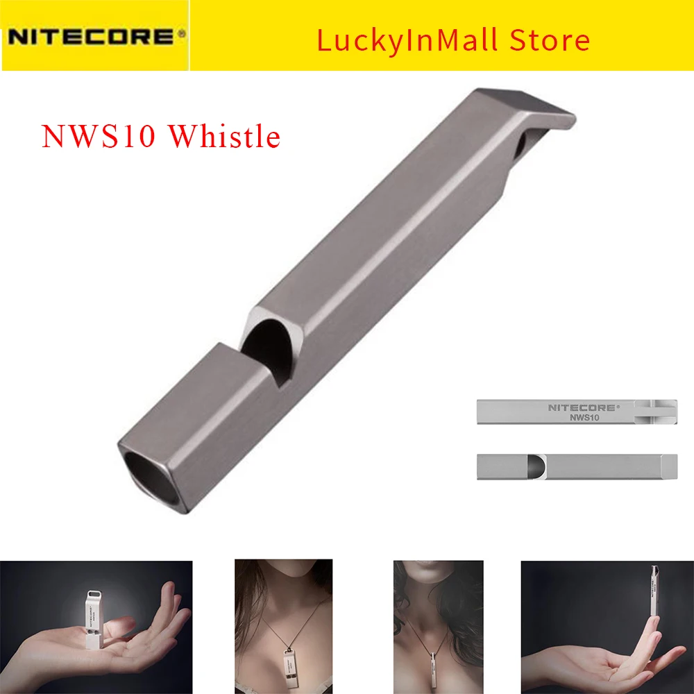 NITECORE NWS10 120dB Titanium Alloy Lightweight Survival Whistle ...