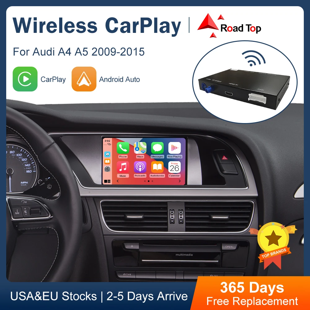 Road-Top-Wireless-CarPlay-Android-Auto-Interface-for-Audi-A4-B8-A5-Q5 ...