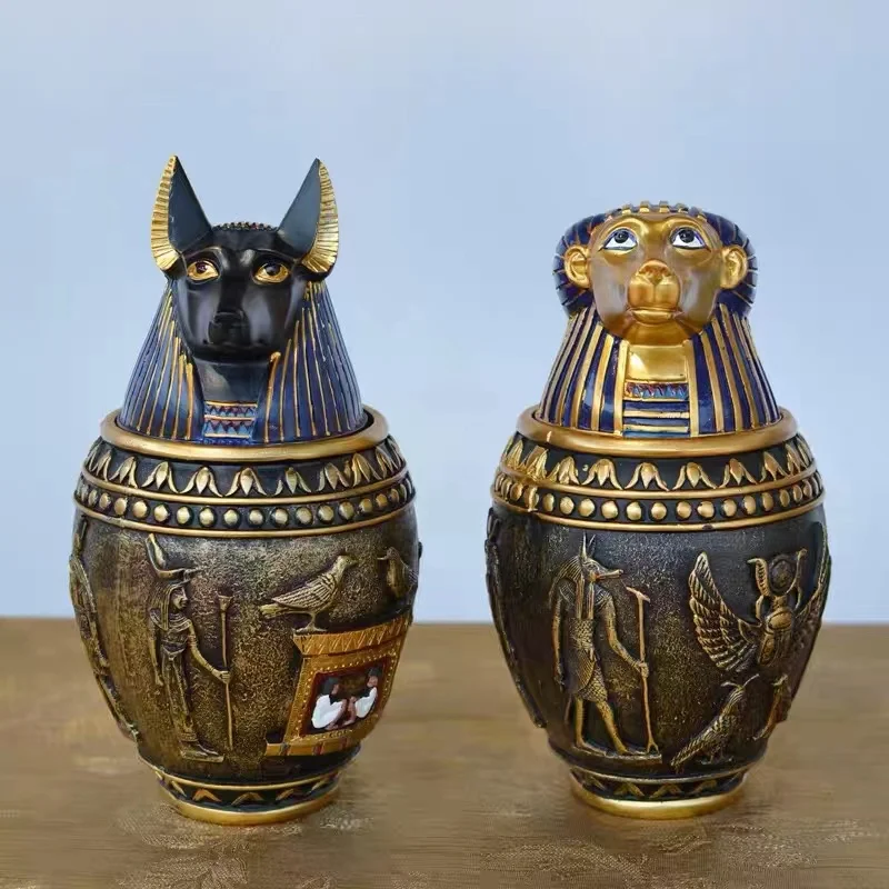 Decoraciones-creativas-de-urna-de-mascota-del-fara-n-egipcio-adorno-de ...
