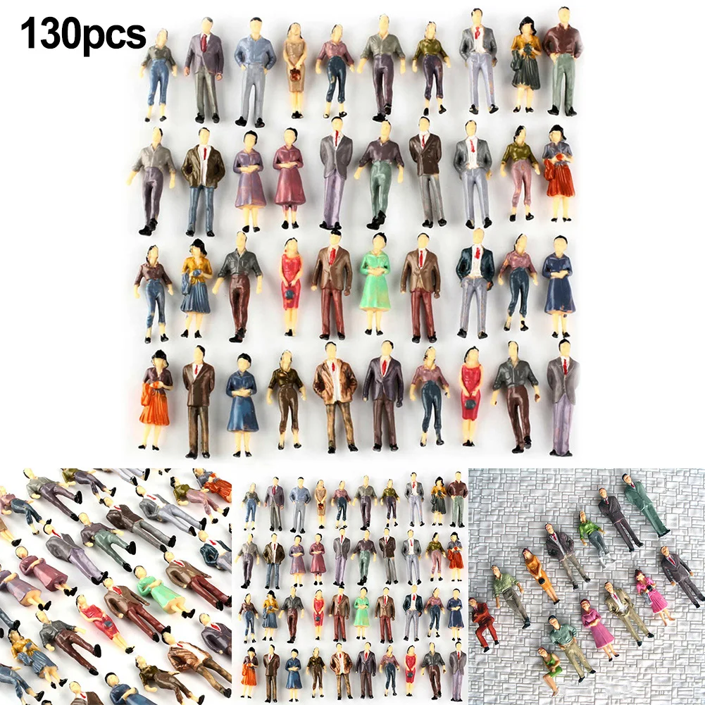 130Pcs O Scale 1:48 Painted Painted Model People Figures Railway ...