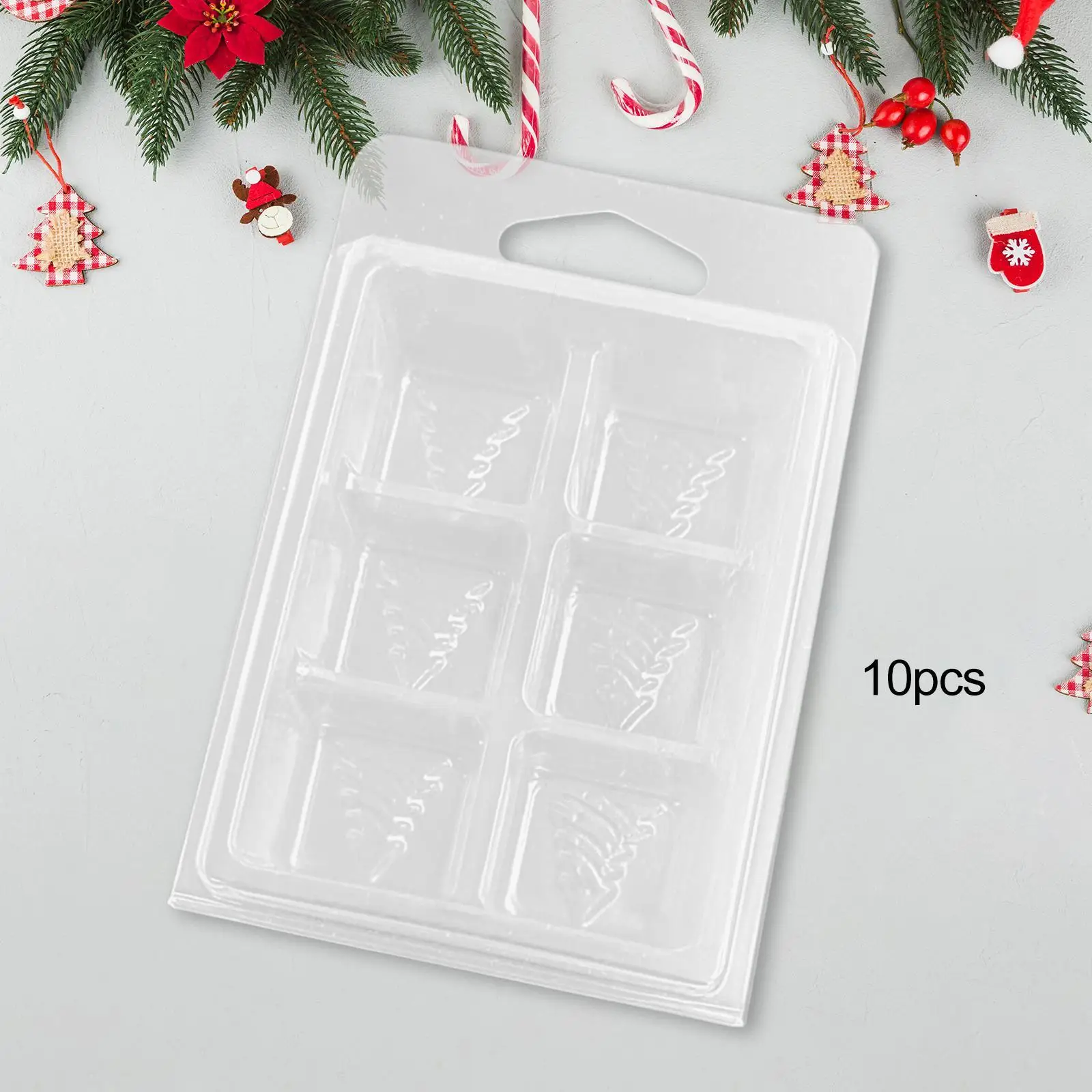 10x Christmas Tree Candle Melt Clamshells Moulds for Wickless Tarts ...