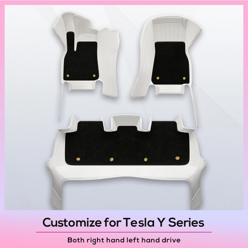 Tesla-Model-Y-Custom-Fit-Car-Accessories-Floor-Mat-Interior-Cowhide-for ...