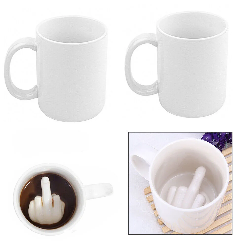 Creative-Design-White-Middle-Finger-Style-Novelty-Mixing-Coffee-Milk ...