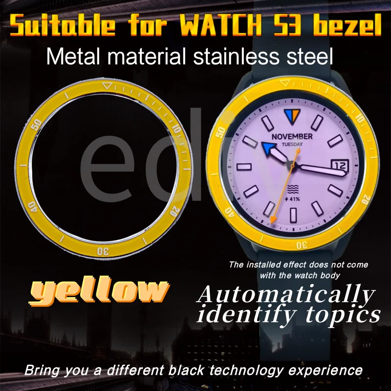 Cover for Xiaomi S3 watch original bezel watch S3 dial yellow black ...