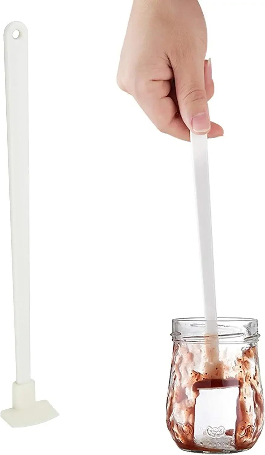 9-in-Long-Silicone-Spatula-Scraper-for-Saving-Last-Drop-of-Jar-Bottles ...