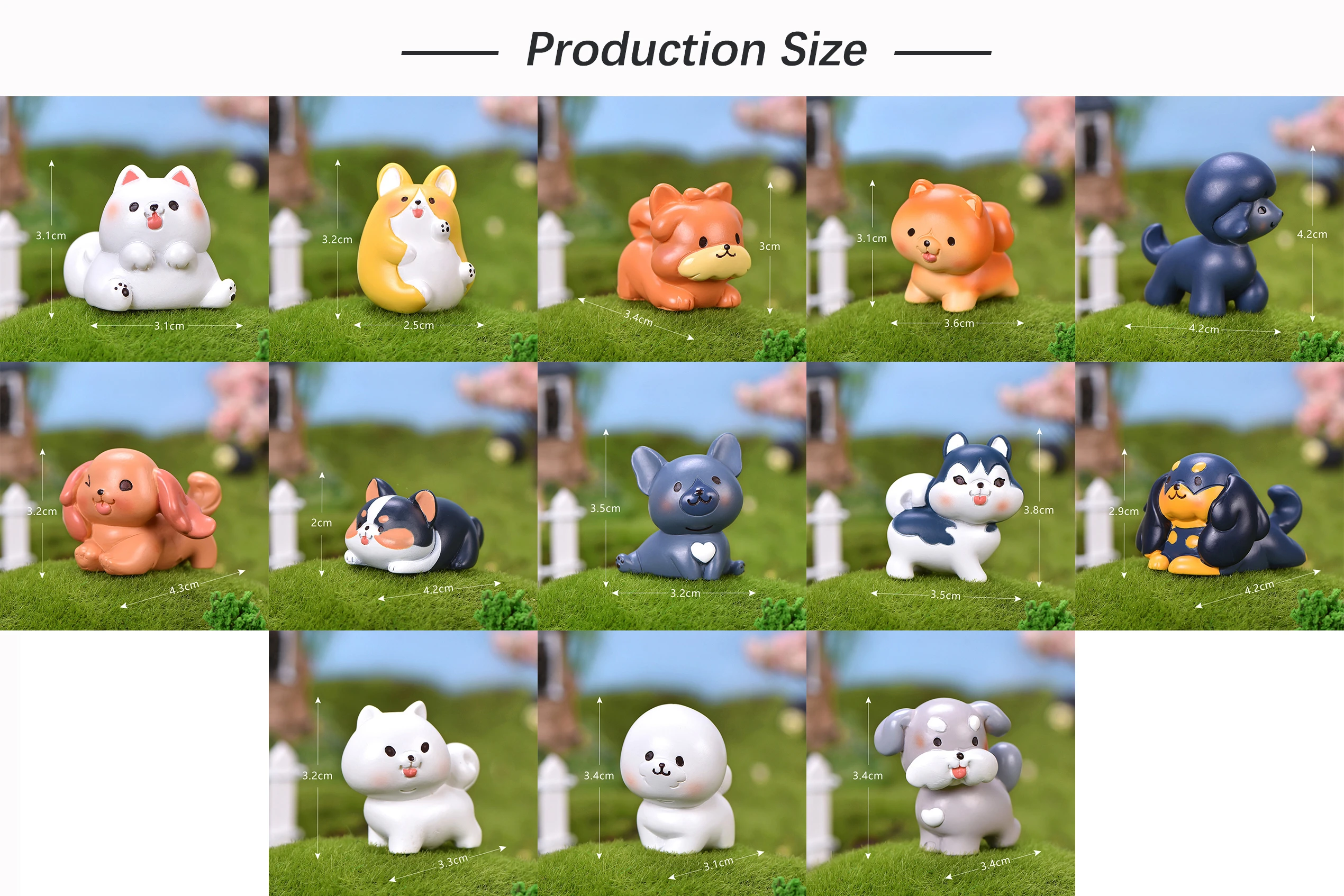 Objets décoratifs,Figurines de chien en résine Kawaii,Micro-paysage artisanal,décoration de ...