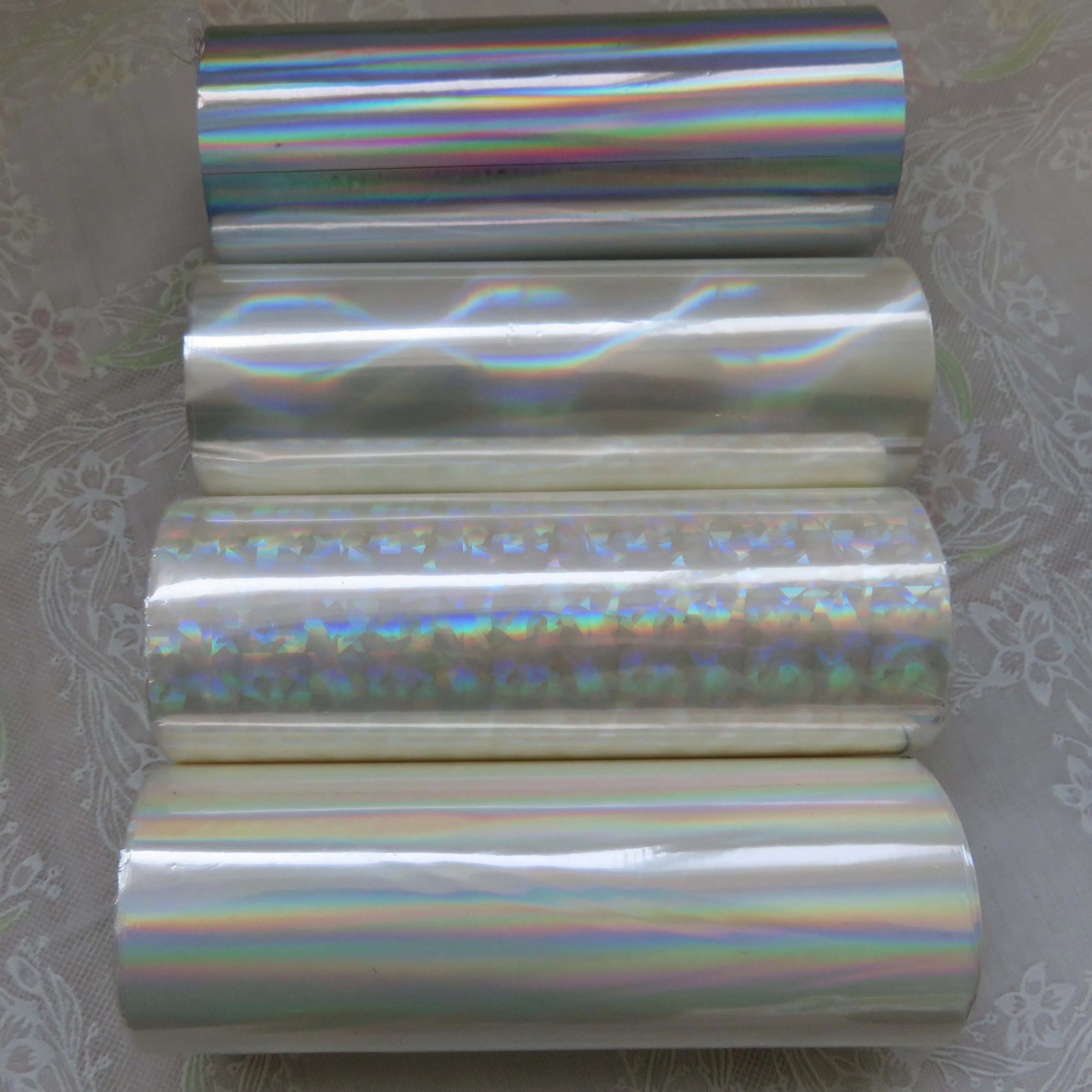 Holographic Foil Transparent Foil Broken Glass Hot Stamping Foil Press ...