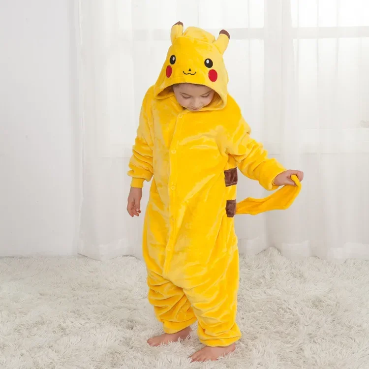 Anime-Pokemon-Pikachu-Pijama-de-flanela-de-pel-cia-terno-de-uma-pe-a ...