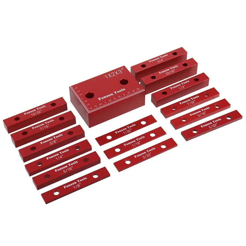 16Pc-Inch-Metric-Setup-Blocks-Height-Gauge-Set-Precision-Aluminum-Setup ...