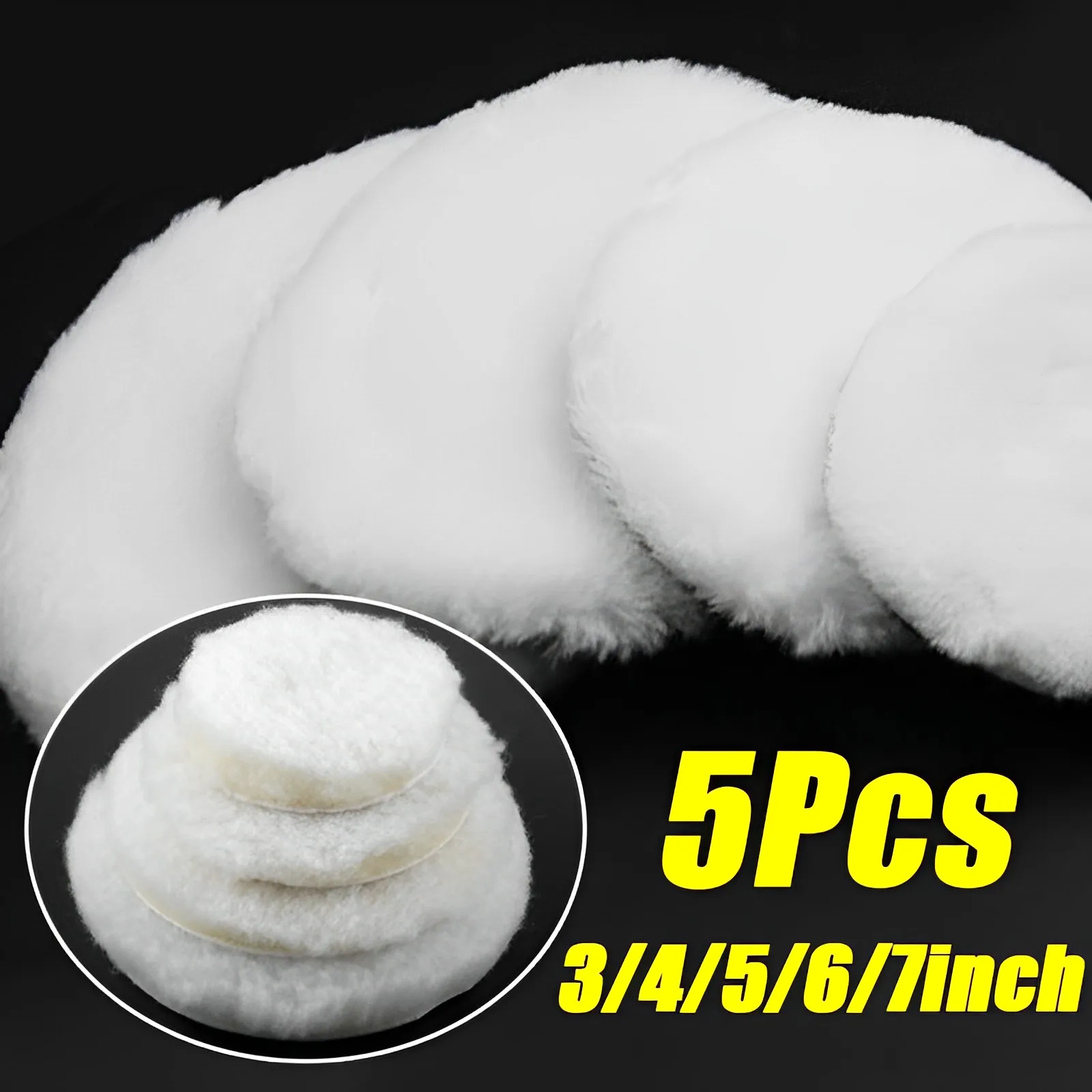 5Pcs Car Polishing Pad Wool Polishing Disc Car Body Waxing Buffing Pad ...