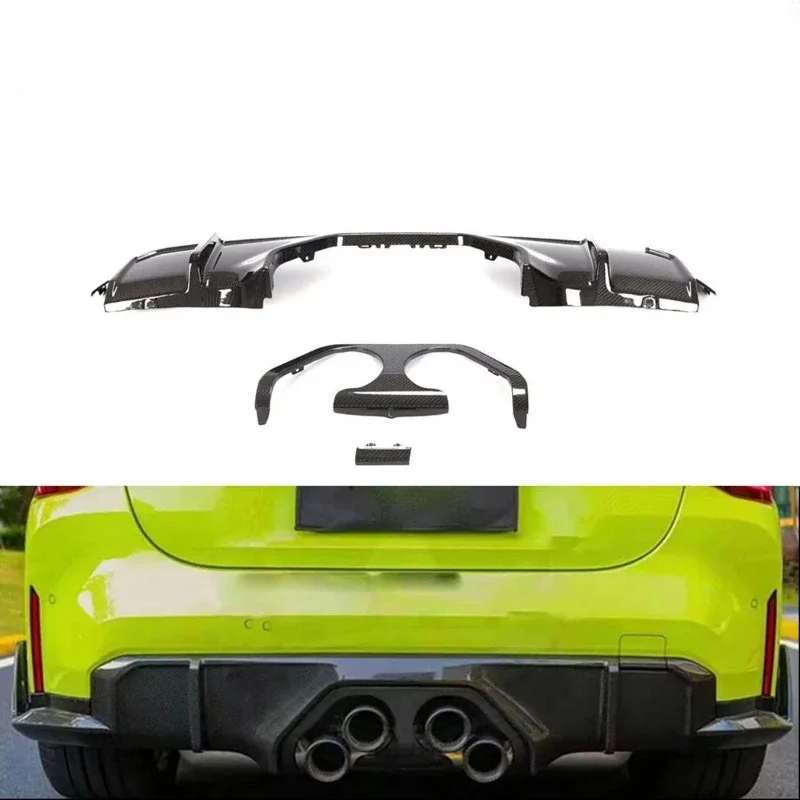Dry-Carbon-Fiber-Car-Rear-Lip-Diffuser-Back-Bumper-Lips-For-BMW-G80-M3 ...