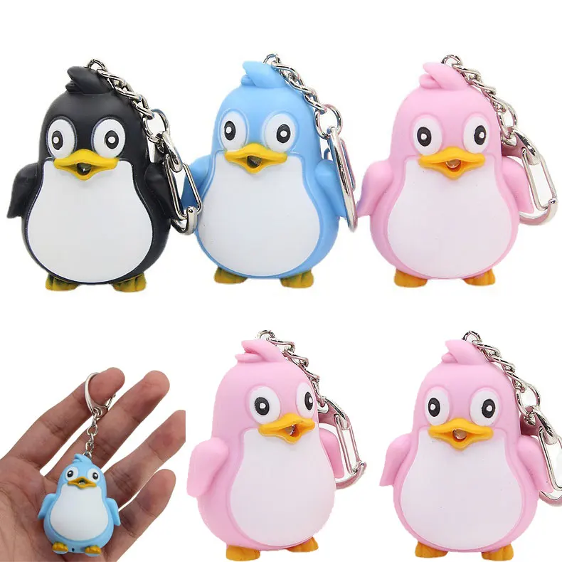 Cute-Penguin-Keyring-LED-Torch-With-Sound-Light-Keyfob-Kids-Toy-Gift ...