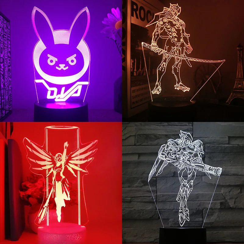 Overwatch-Ow-Dva-Game-Figure-3d-Led-Lamp-Custom-Character-Stands-Night ...
