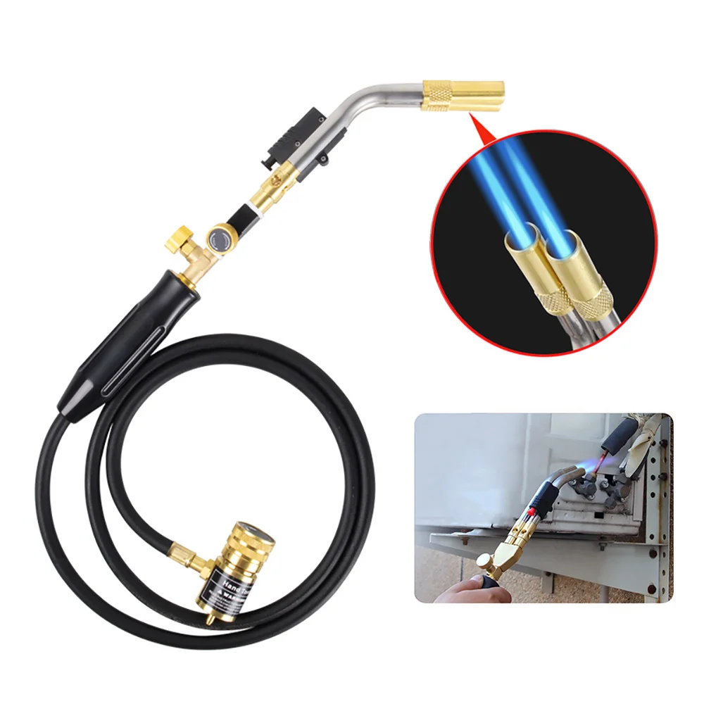 Mapp-Gas-Welding-Torch-Double-Flame-Jets-Soldering-Torch-3600-F-Propane ...