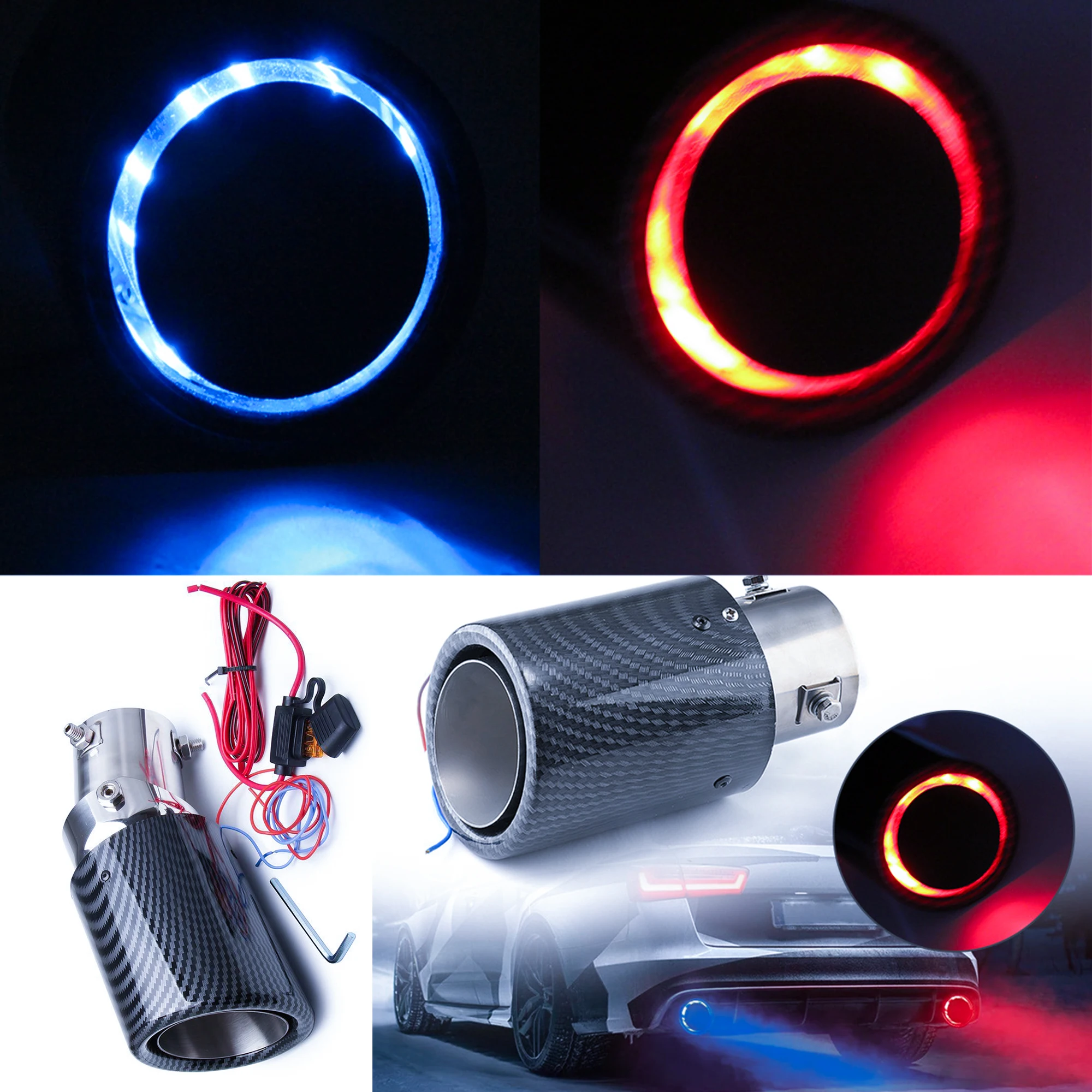 Universal-Modified-Carbon-Fiber-Luminous-Tail-Throat-High-temperature ...