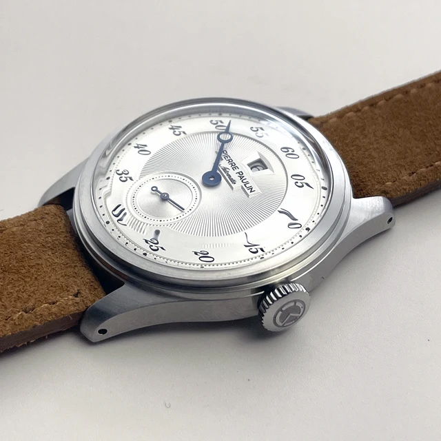 NEW Pierre Paulin Jumping Hour Men Watch Salmon Dial Automatic Seagull ...