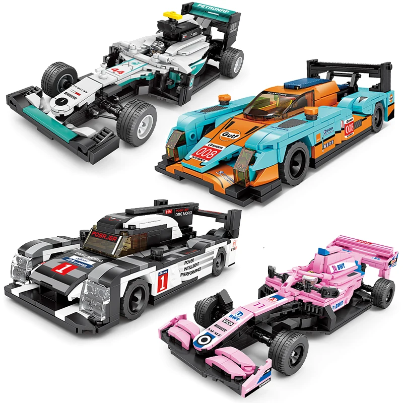 Speed-Champions-F1-Racing-Sports-Car-Model-Building-Block-MOC-Famous ...