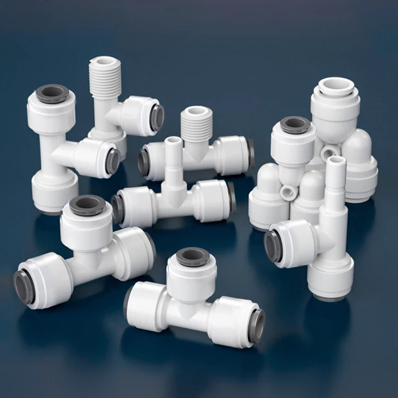 T-Type-Tee-RO-Water-Fitting-Male-Female-Thread-Quick-Connection-1-4-3-8 ...