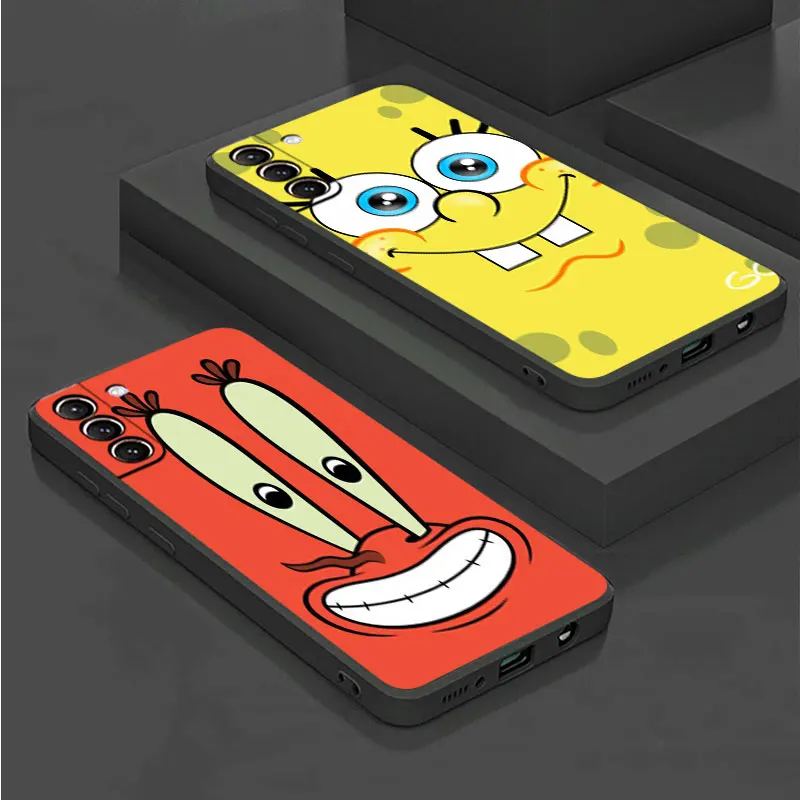 Luxury Cute S Spongebobs Phone Case for Samsung Galaxy S20 FE S22 Plus ...