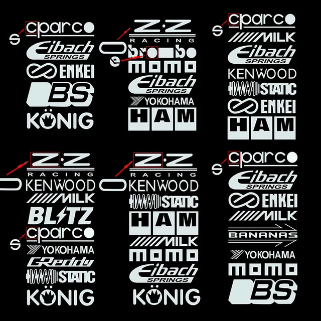 Car Racing Logos Stickers