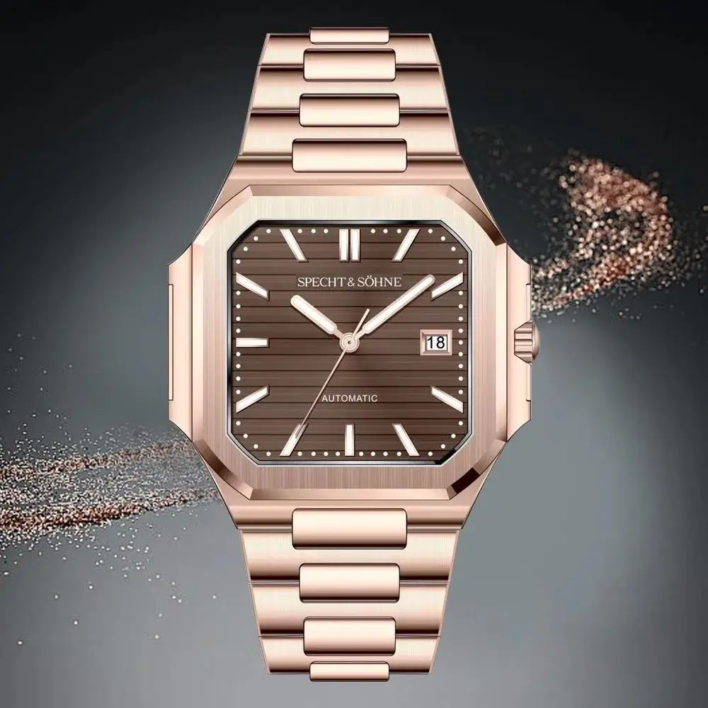 2025 Men's Classic Cubic Automatic Mechanical Watch 50M Waterproof ...