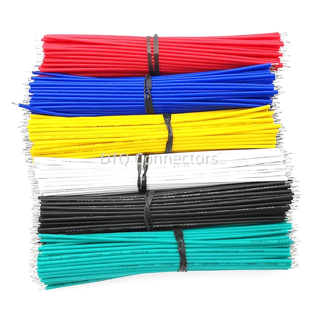 100pcs 6 Colors 26/24/22/20/18awg Jumper Soldering Wire Ul1007 Wire ...