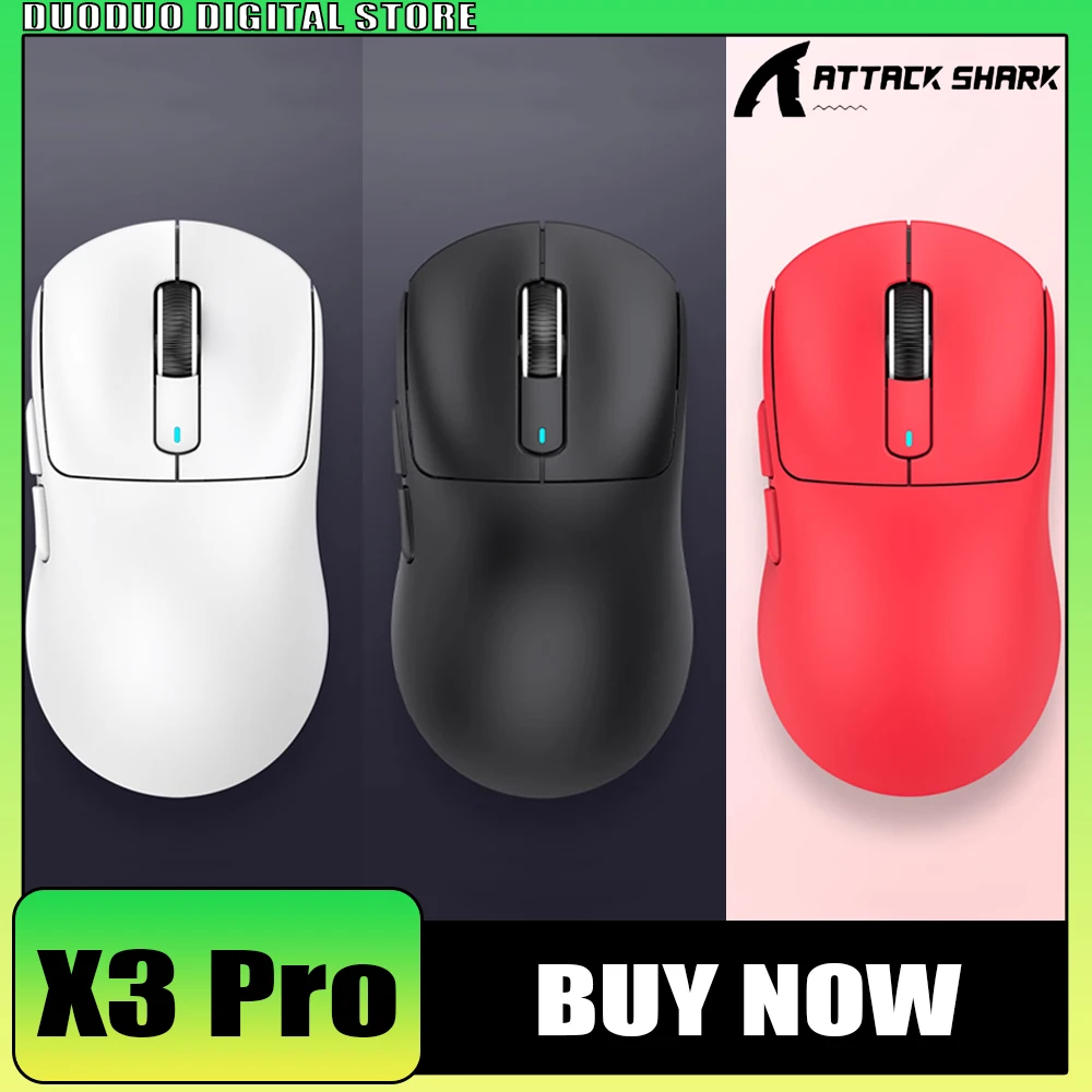 Attack-Shark-X3-Pro-Wireless-Mouse-4k-Reciver-Tri-Mode-Paw3395-Gaming ...