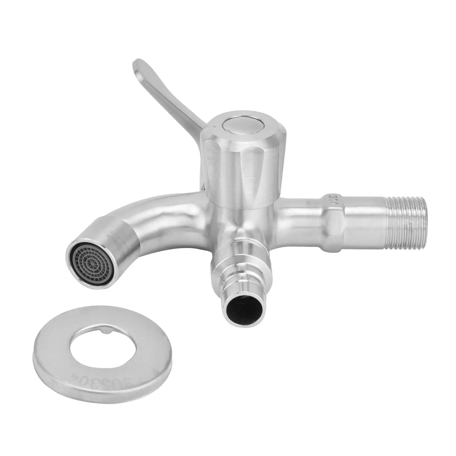 Stainless-Steel-G1-2-Washing-Machine-Faucet-1-Inlet-2-Outlet-for ...