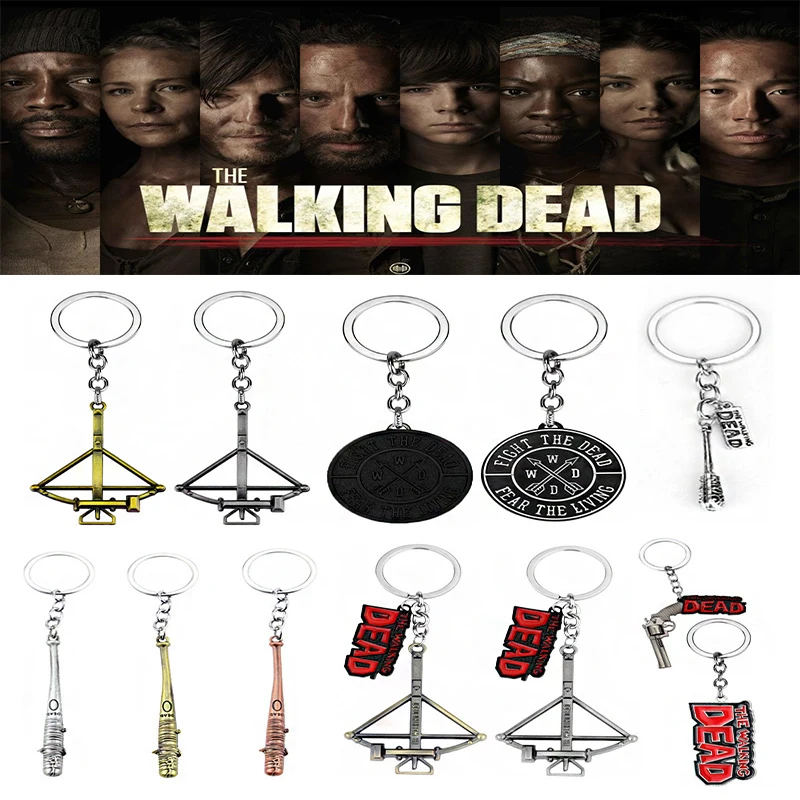 The-Walking-Dead-Metal-Keychain-para-homens-e-mulheres-crach-de-batalha ...