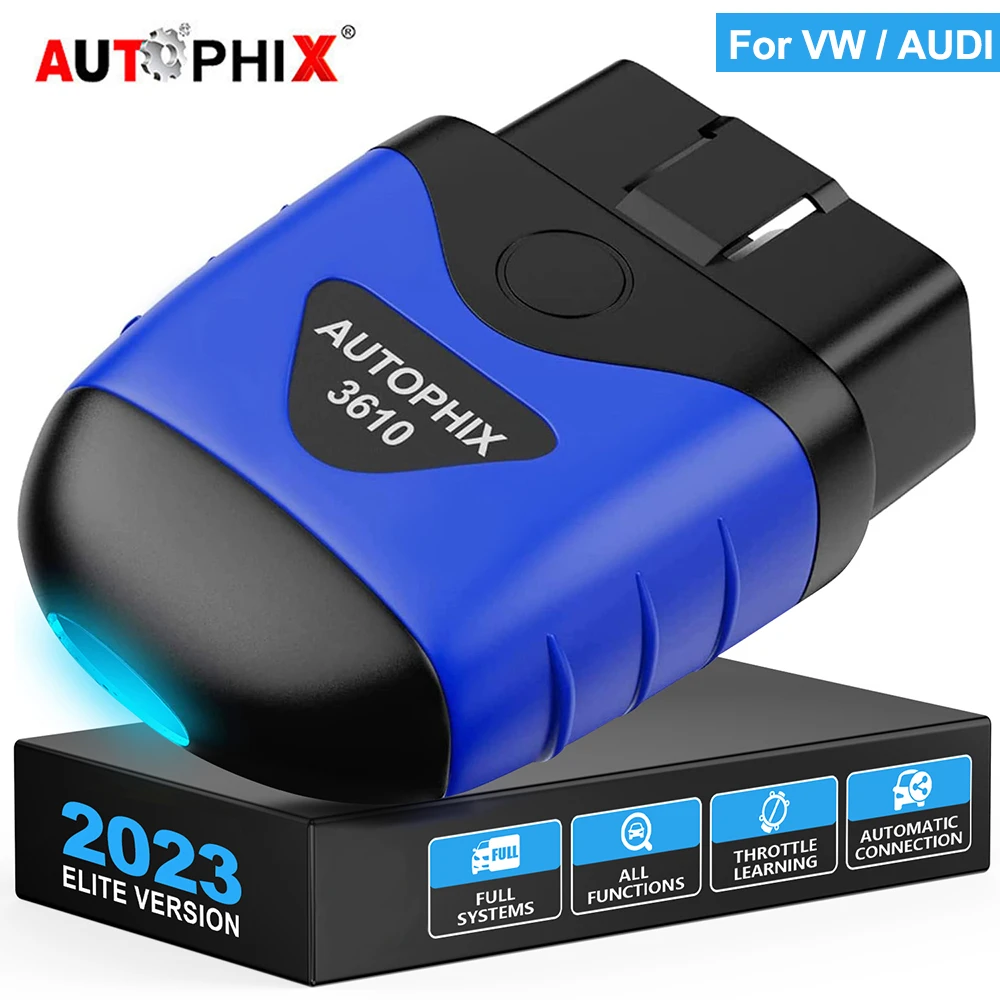 AUTOPHIX 3610 OBD2 Bluetooth Diagnostic Scan Tool for VW for Audi Full System Code Reader EPB ...
