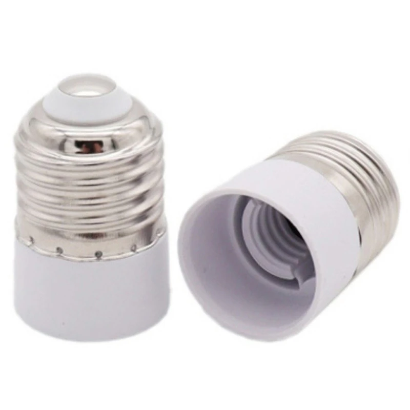 2PCS White E27 to E14 Lamp Base Led Lighting E27 E14 Screw Bulb Socket ...