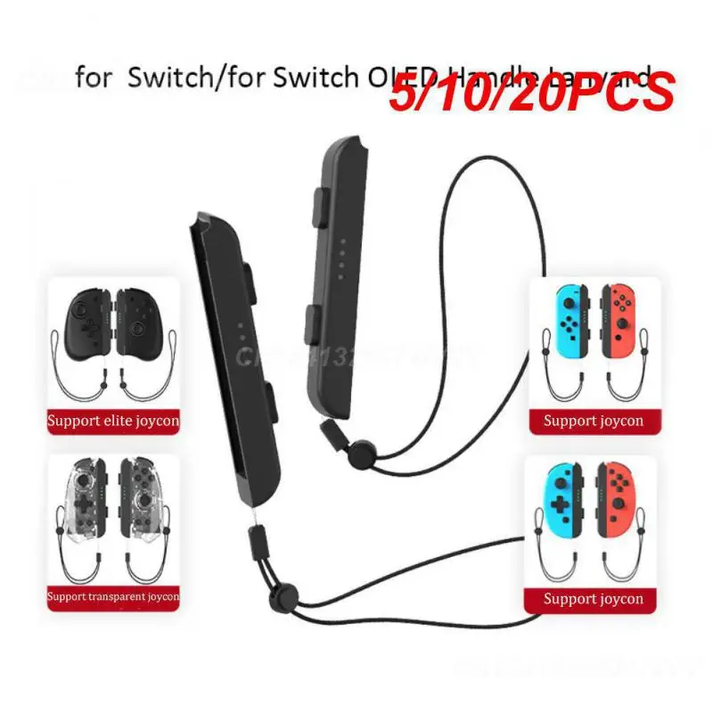 5-10-20PCS-Wrist-Strap-Adjustable-Black-Band-Hand-Rope-Lanyard ...