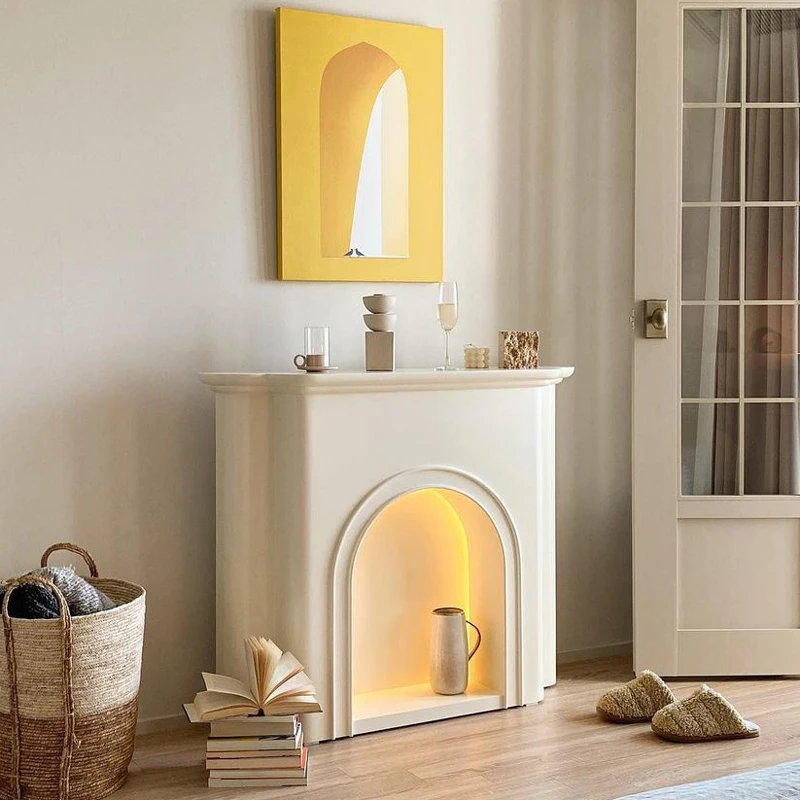 Ins-wind-simple-lighted-fireplace-French-online-celebrity-luminous ...