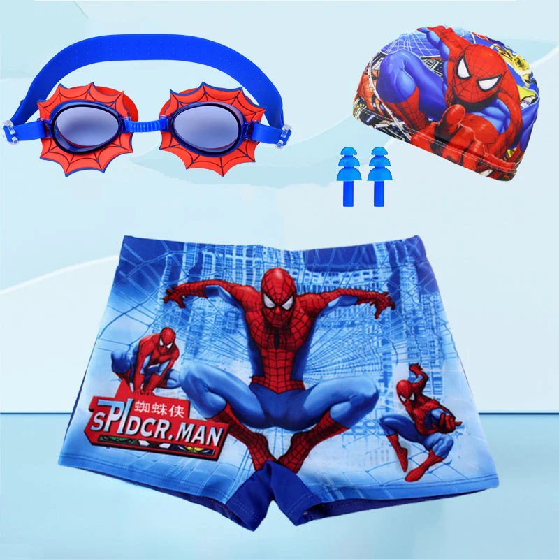 Disney-Baby-Boys-Spiderman-Clothes-Kids-Swim-Trunks-Caps-Boys-Cartoon ...