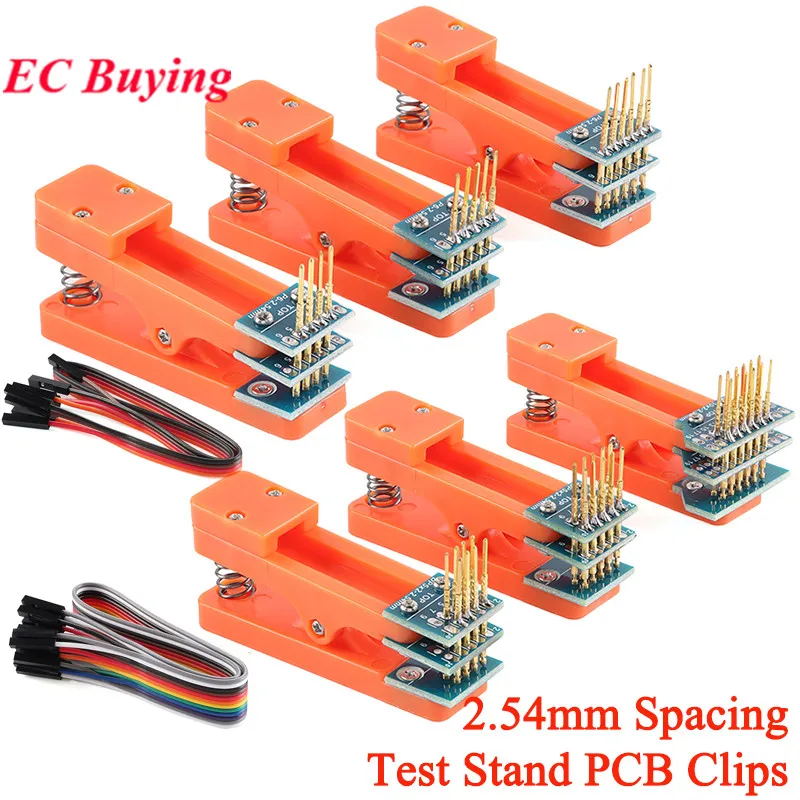 Test Stand PCB Clip 2.54mm Spacing Clamp Burning Fixture Probe Pogo Pin ...