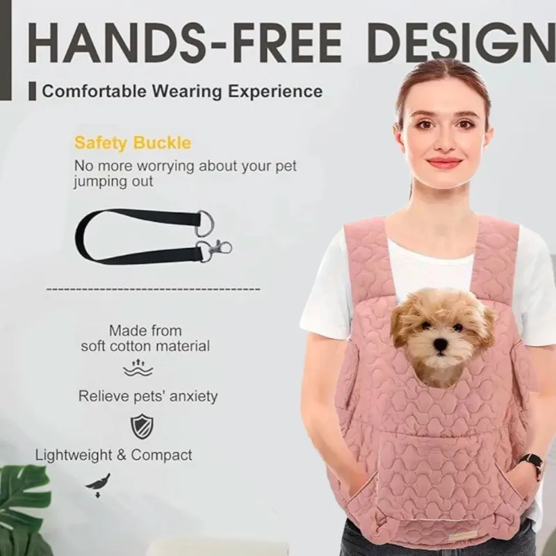 PARKER Pet Cat & Dog Backpack Large Capacity Pet Chest Carrier Cat Dog ...
