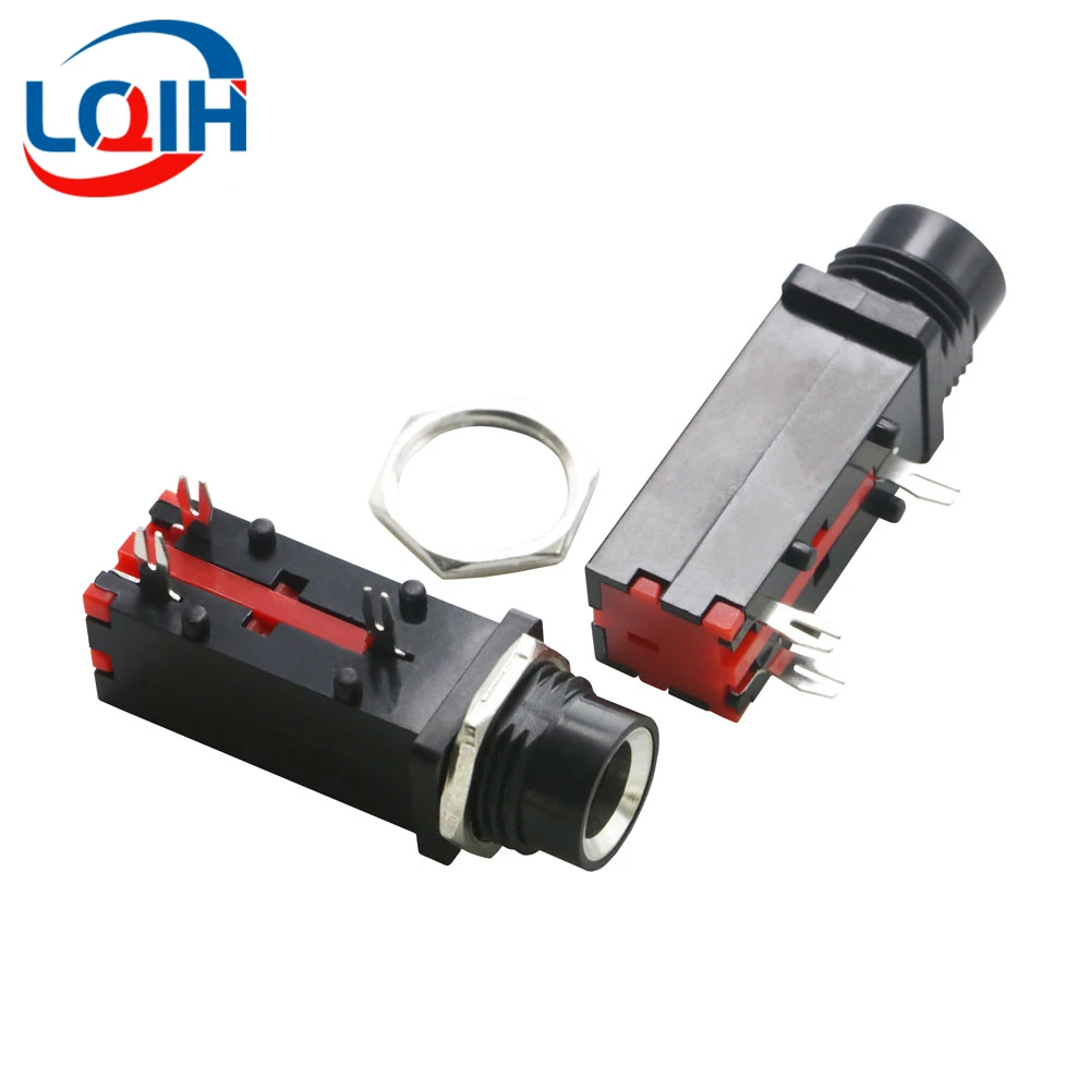 5PCS-DIY-6-35mm-Jack-Plated-3P-Stereo-Dual-Channel-Microphone-Socket ...