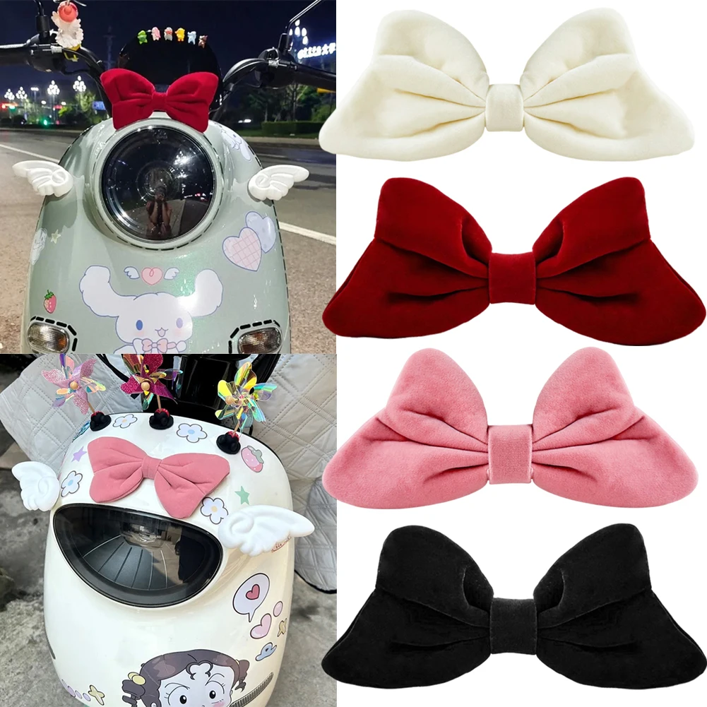 Universal-Electric-Vehicle-Decoration-Helmet-Bow-Velvet-Ribbon-Bow ...