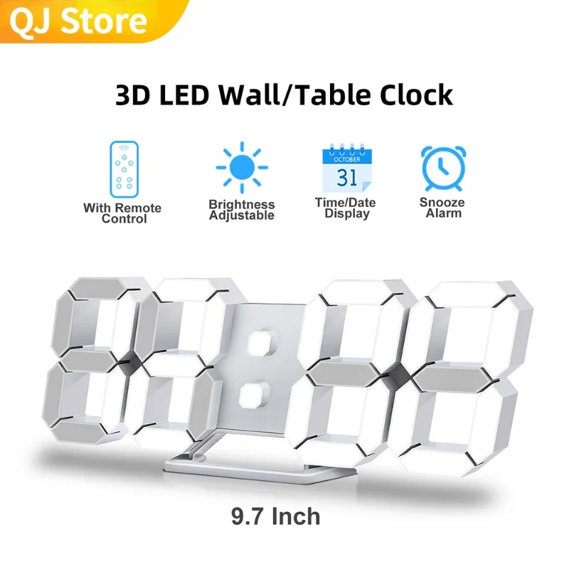 5Pcs-Simple-3D-LED-Wall-Clock-Digital-Alarm-Clock-2023-Snooze-Table ...
