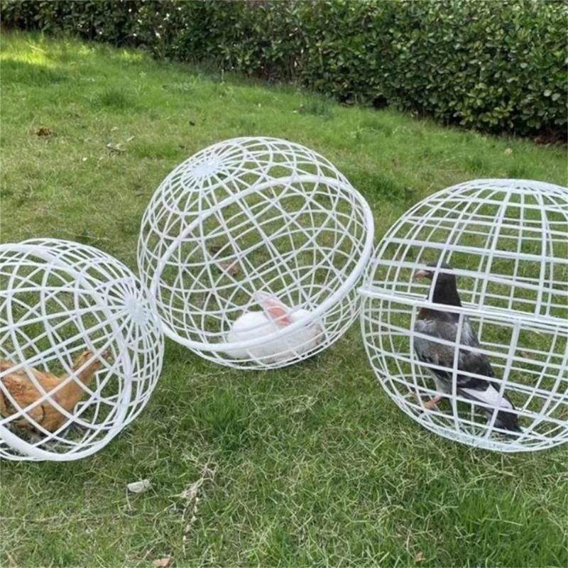 Rotatable Chicken Cage Chicken Balls Cage Rolling Mobile Poultry ...